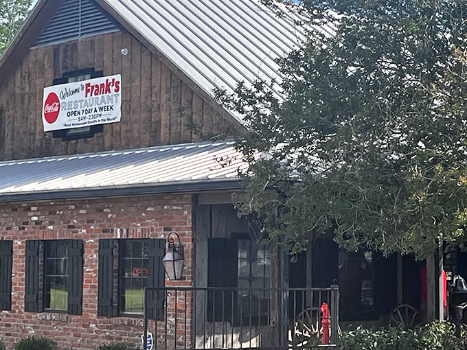 That modest Coca-Cola sign doesn't lie—Frank's Restaurant delivers straightforward breakfast perfection without any unnecessary fuss.