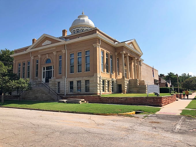 Wide streets and classic storefronts make Guthrie feel like America's hometown come to life.