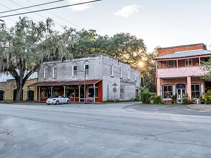 Brick streets and sunshine! Micanopy's historic buildings have been standing longer than most Florida retirement plans.