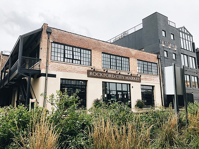 Industrial chic meets marketplace magic at Rockford City Market. Those windows have witnessed countless "I found it!" moments.