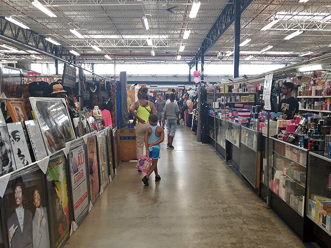 Wide aisles filled with everything from vintage vinyl to fresh socks—where every turn might reveal the treasure you never knew you needed.