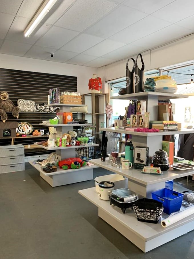 Industrial chic meets community spirit in this well-lit space where secondhand shopping feels refreshingly modern and purposeful.