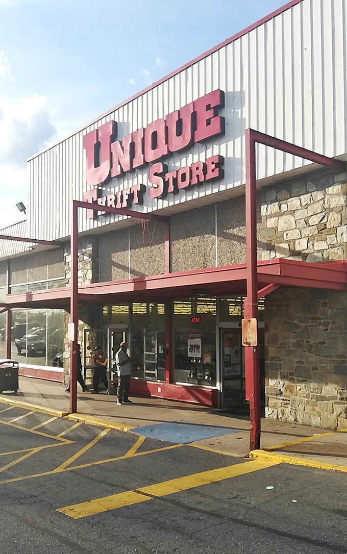 The stone facade of Unique gives this Silver Spring thrift store the gravitas of a museum—for bargains!