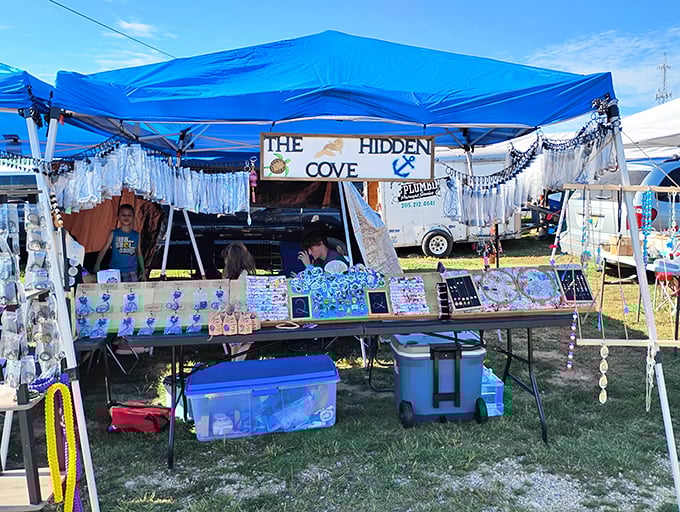 "The Hidden Cove" indeed—where else can you find handcrafted coastal treasures without getting sand in your shoes?