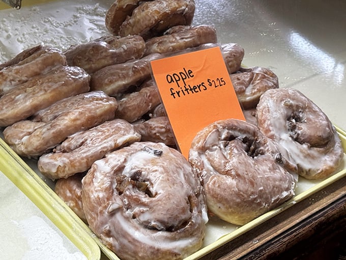 Apple fritters that could make an orchard blush with pride. That glaze isn't just a topping – it's nature's way of saying "good morning!"