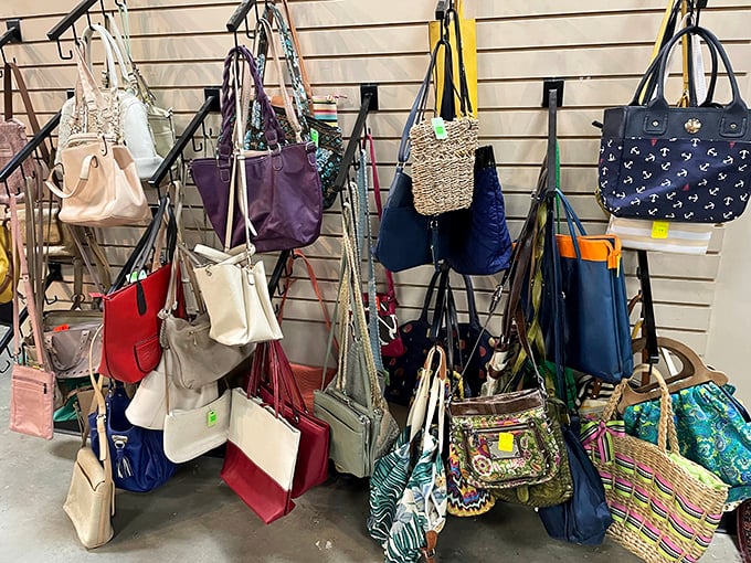 Handbag heaven or purse paradise? Either way, this colorful collection of totes, clutches, and shoulder bags offers style for every occasion without the department store markup.