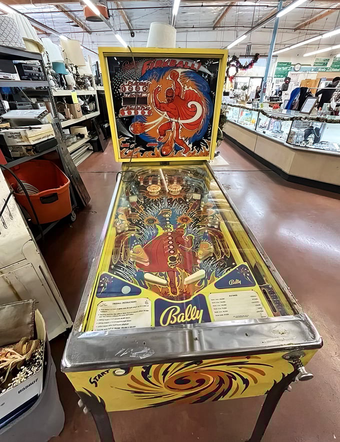 Pinball wizards rejoice! This vintage Bally Fireball machine isn't just a game - it's a portal to countless misspent quarters of youth.