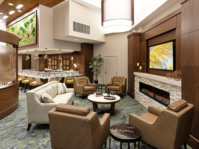 A cozy lounge where martinis meet meaningful conversations—proof that the best happy hours happen when you've got all the time in the world.