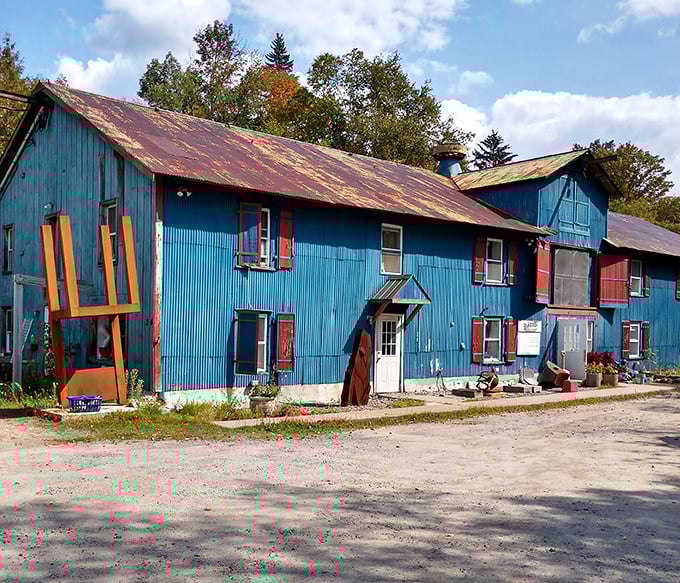 BluSeed Studios' vibrant blue exterior is like the architectural equivalent of jazz hands—impossible to ignore and guaranteed to improve your mood.