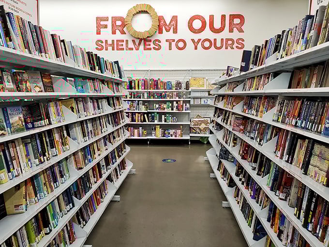 "From Our Shelves To Yours" isn't just a slogan—it's a literary promise that someone else's discarded bestseller might become your new favorite read.