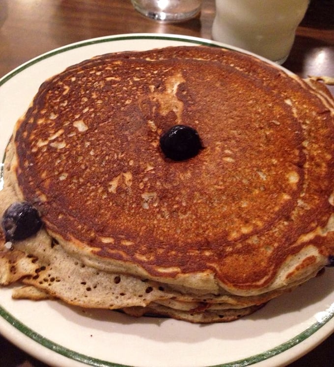 These buckwheat blueberry pancakes are so massive they practically need their own zip code—and every inch is delicious territory.