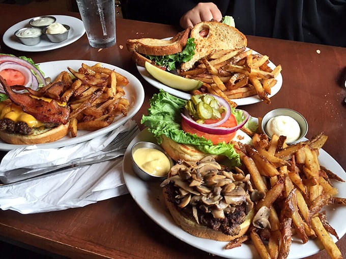 Burger paradise found! Three distinct personalities on one table, each competing for the title of "reason to drive to Savannah."