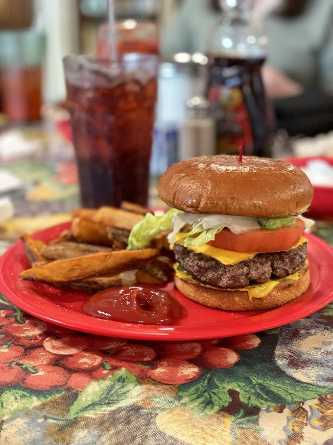 A burger this photogenic deserves its own social media account – and those hand-cut fries aren't playing second fiddle.