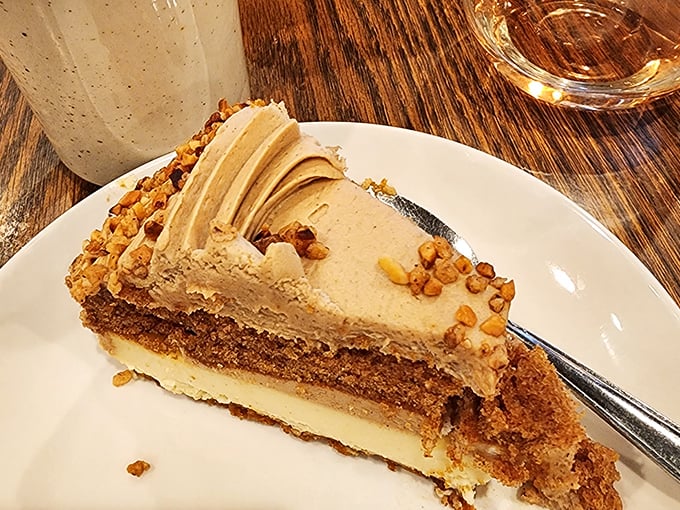 Layer upon layer of caramel goodness crowned with a cloud of whipped cream—this caramel cheesecake is the kind of dessert that makes you contemplate moving to Kingman permanently.