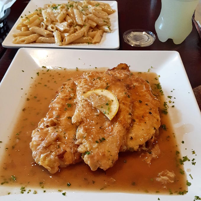 Chicken Francese that would make your Italian grandmother weep with joy. The lemon-butter sauce practically sings opera on your plate.