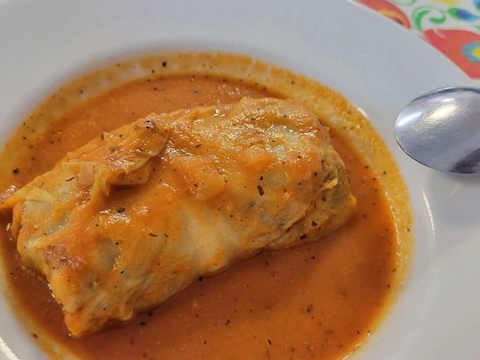 Not your average cabbage roll – this golabki swimming in rich tomato sauce is the comfort food you didn't know you needed.
