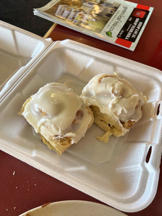 These cinnamon rolls aren't just breakfast, they're an event – pillowy dough swirled with cinnamon and crowned with cream cheese frosting.