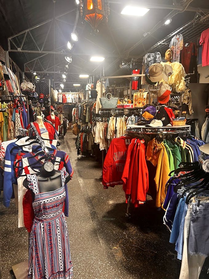Vintage fashion enthusiasts can time-travel through decades of style, from disco-era sequins to western wear worthy of John Wayne.