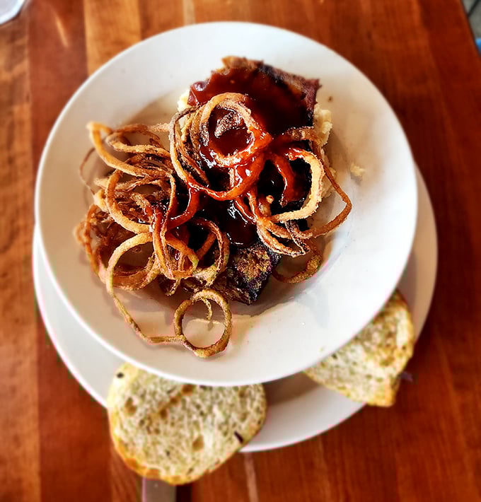 These aren't just onion rings—they're golden halos of crispy perfection that make you wonder why vegetables ever bothered being healthy.