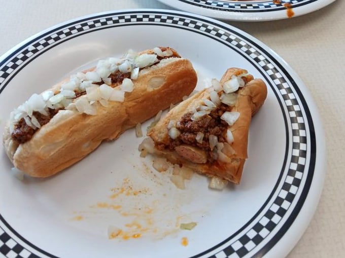 Coneys that would make Detroit proud—perfectly snappy dogs smothered in that special meat sauce that somehow makes everything better.