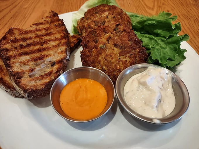 Crab cakes that would make Maryland jealous – golden, generous, and gone before you know it.