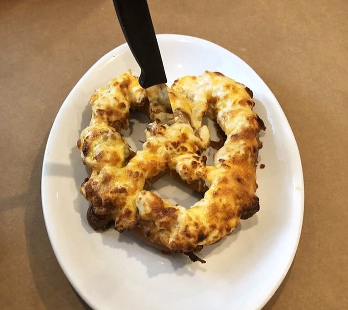 The crab pretzel at Waterman's—where comfort food meets luxury. It's like someone said, "What if we made a pretzel that could change your life?"