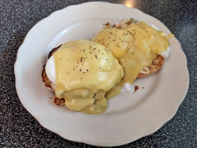 The Crab Benedict at Kuppy's proves some classics need no improvement—just quality ingredients and the confidence to let simplicity shine. Breakfast perfection on a plate.