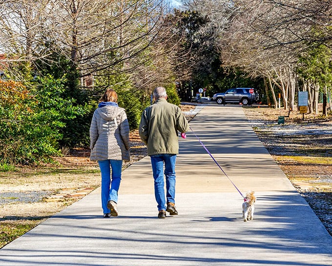 Nothing says "we're not in a hurry here" like a leisurely dog walk along Covington's peaceful trails, where even the smallest companions set the perfect Southern pace.