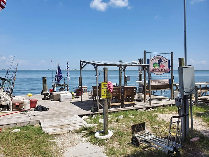 "Harbor House" isn't just a name—it's an invitation. This weathered dock promises fresh catches and fishing tales that grow with each telling.