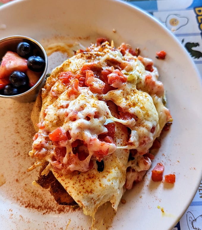 This Denver omelet isn't messing around—it's serious about cheese, and it's brought reinforcements in the form of perfectly seasoned home fries.