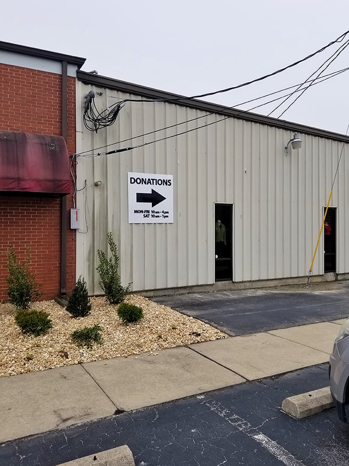 The donation area keeps the treasure pipeline flowing – drop-offs accepted Monday through Saturday for your pre-loved items.