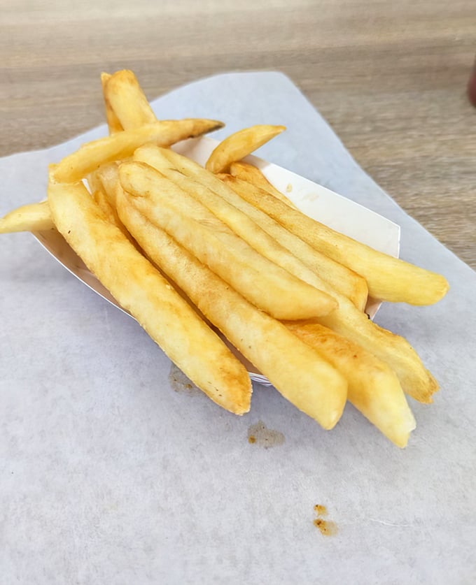 Golden, crispy, and unapologetically straightforward—these fries don't need fancy seasonings when they're already potato perfection.
