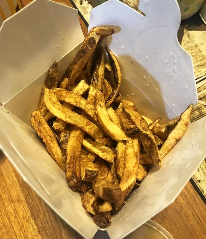 Hand-cut fries that put fast food imposters to shame. Crispy on the outside, fluffy inside – the potato's highest calling.
