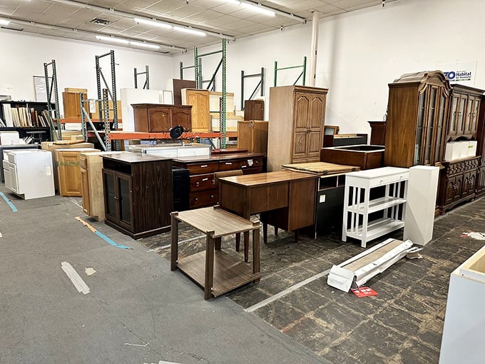 Furniture finds await the visionary shopper. That perfect desk might look lonely now, but pair it with your creativity and watch the magic happen.