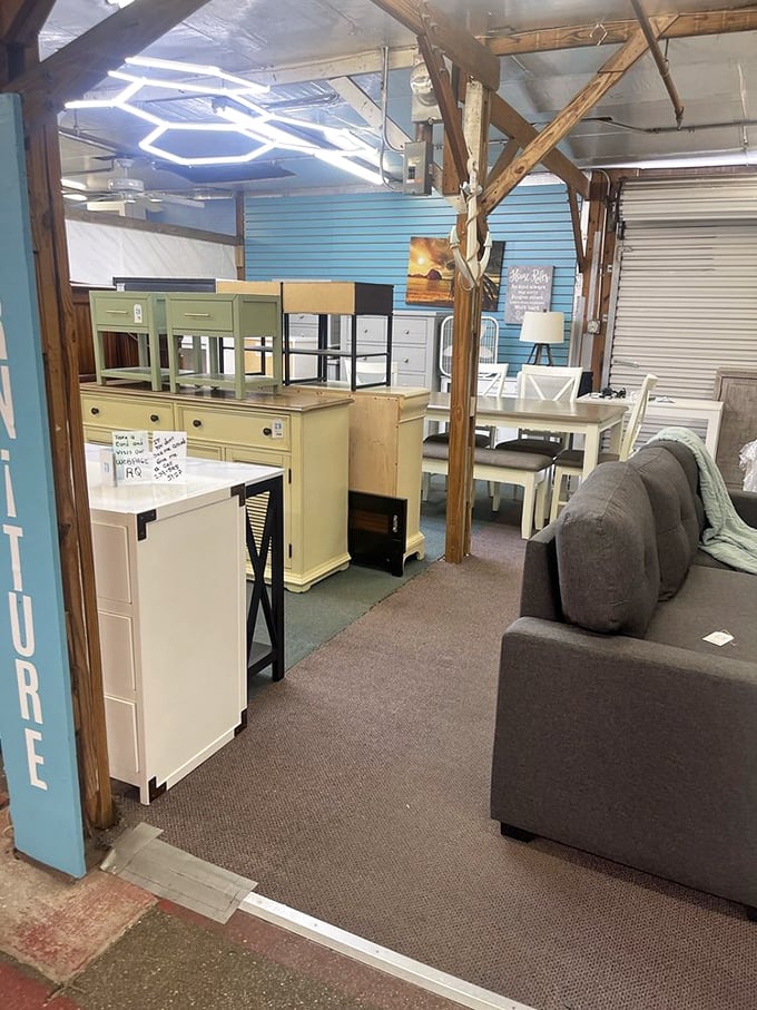 Furniture shopping with character—where every piece tells a story and "shabby chic" isn't a style, it's a philosophy.