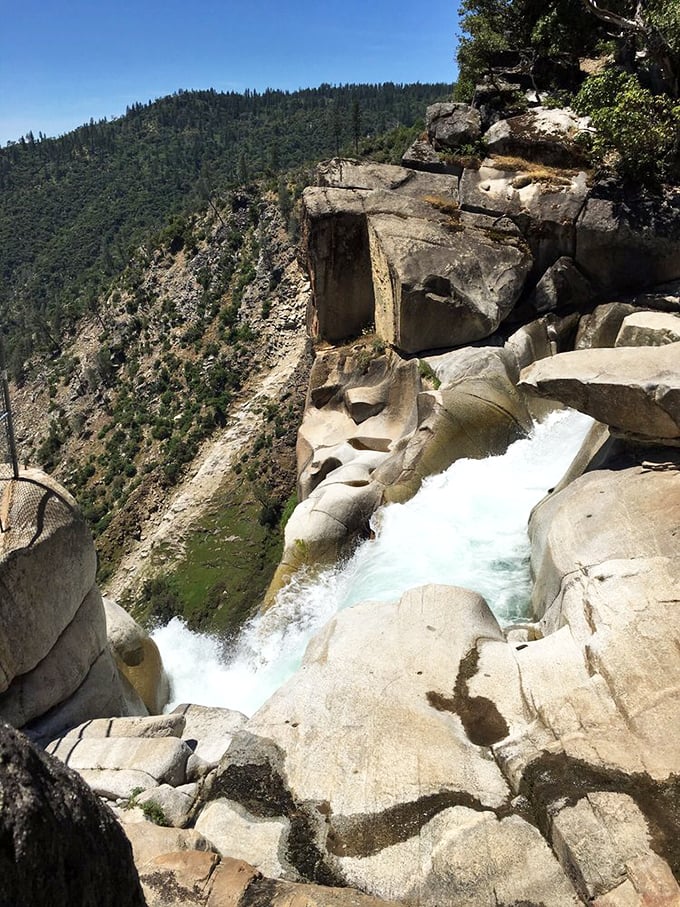 Water doing what it does best—finding the path of least resistance while creating the most spectacular scenery. Nature's obstacle course!