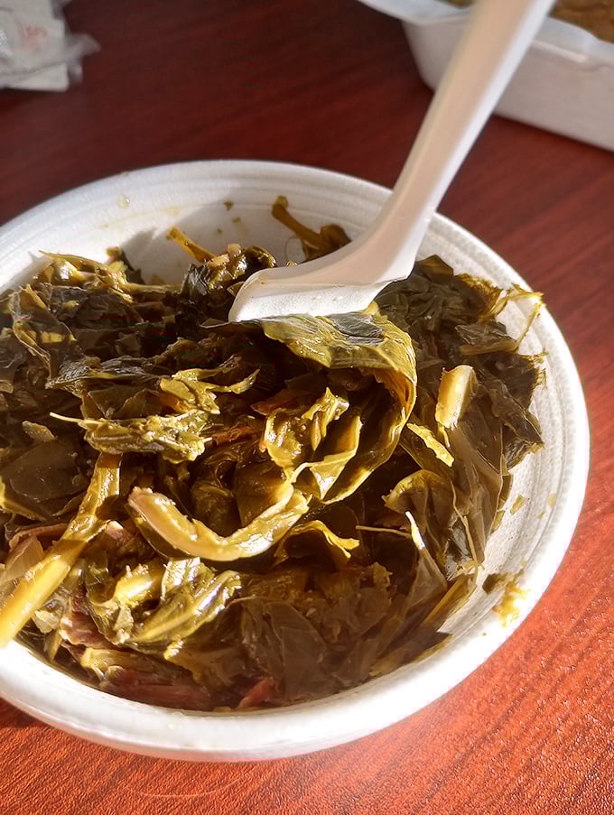 Those green beans aren't just a side dish; they're a masterclass in how vegetables should taste when done right.