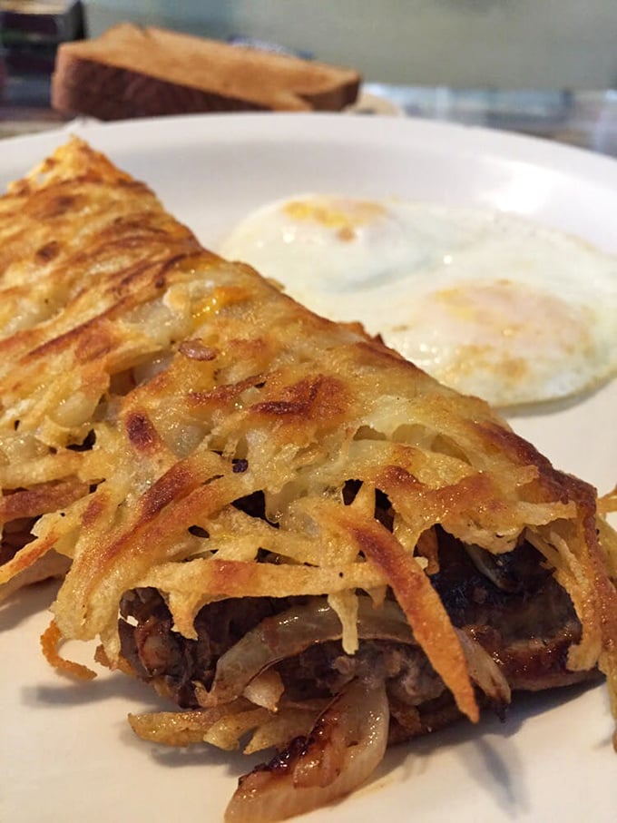 The hash brown that launched a thousand cravings. Crispy potato lattice wrapped around savory fillings—a breakfast innovation worthy of a Nobel Prize.