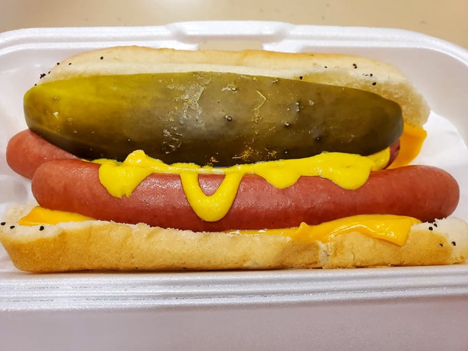 This Chicago dog with its poppy seed bun and neon relish is like edible performance art – minus the pretentiousness, plus deliciousness.