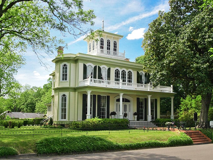 This mint-green Victorian mansion isn't playing around with its architectural details – it's the House of the Seasons, where every ornate inch screams "photography allowed, touching prohibited."