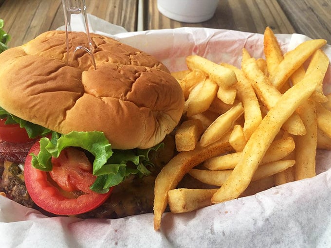 Fresh lettuce, juicy tomato, and a perfectly grilled patty—proof that sometimes the classics don't need capes to be super.