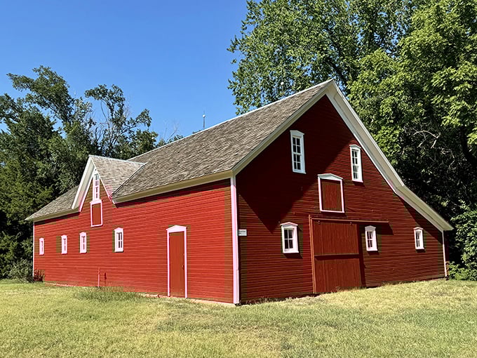 This classic red barn at Kauffman Museum reminds us that before Newton had WiFi, it had something more reliable – agricultural know-how.