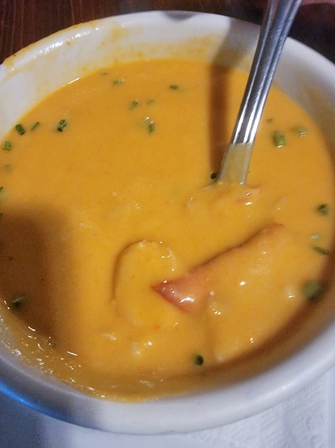 This lobster bisque isn't just soup—it's a warm hug in a bowl. Creamy, rich, and studded with tender morsels of seafood treasure.