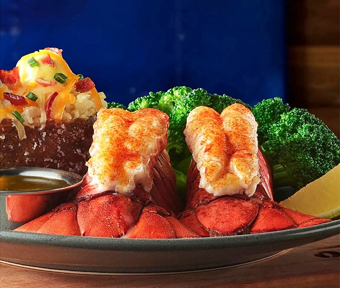 Ocean treasures transformed—these lobster tails with their perfectly charred edges might make you forget you're hundreds of miles from any coastline.