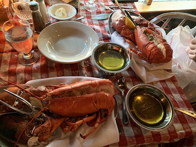 Lobster showdown! These magnificent crustaceans didn't dress up in red for nothing. They're the undisputed heavyweight champions of the seafood world.