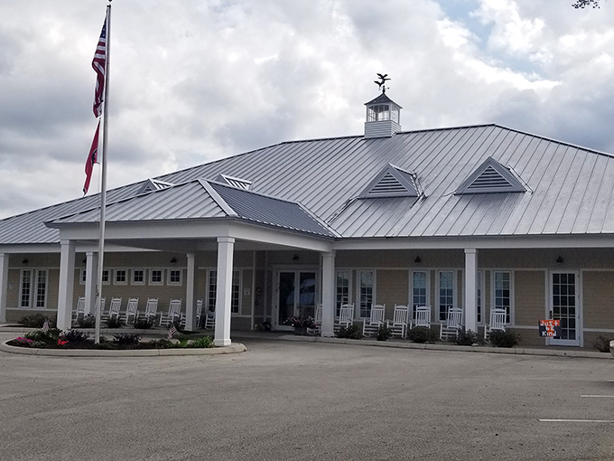 Rocking chairs on the porch? Check. American flag proudly displayed? Check. The Senior Center embodies Southern hospitality at its finest.
