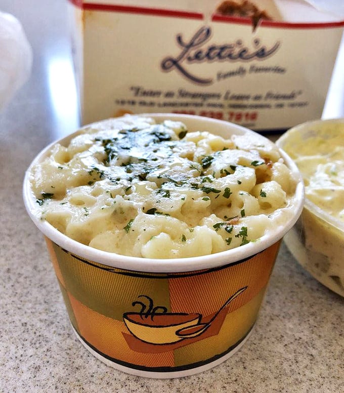 Mac and cheese that's achieved the perfect cheese-pull consistency – scientific proof that happiness can indeed be measured in dairy products.