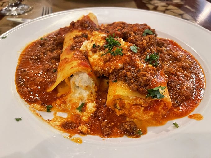 Manicotti that doesn't just cross the finish line of deliciousness—it breaks the tape, does a victory lap, and poses for photos with fans.