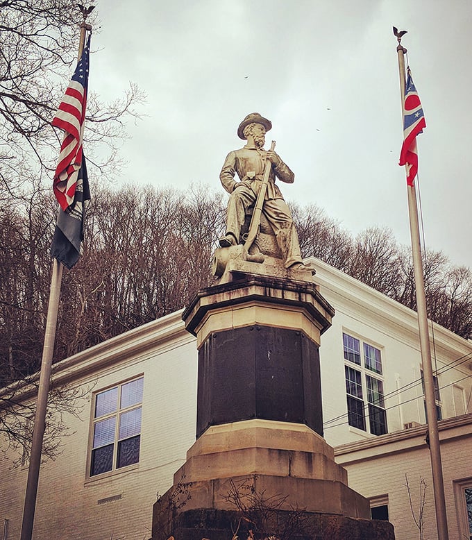 History stands sentinel in Pomeroy. This Civil War monument reminds visitors that small towns often played outsized roles in America's most pivotal moments.