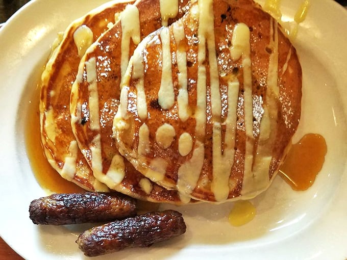 Pancakes that don't just sit there looking pretty—they've got substance, character, and enough maple-soaked goodness to make Monday feel like Saturday.